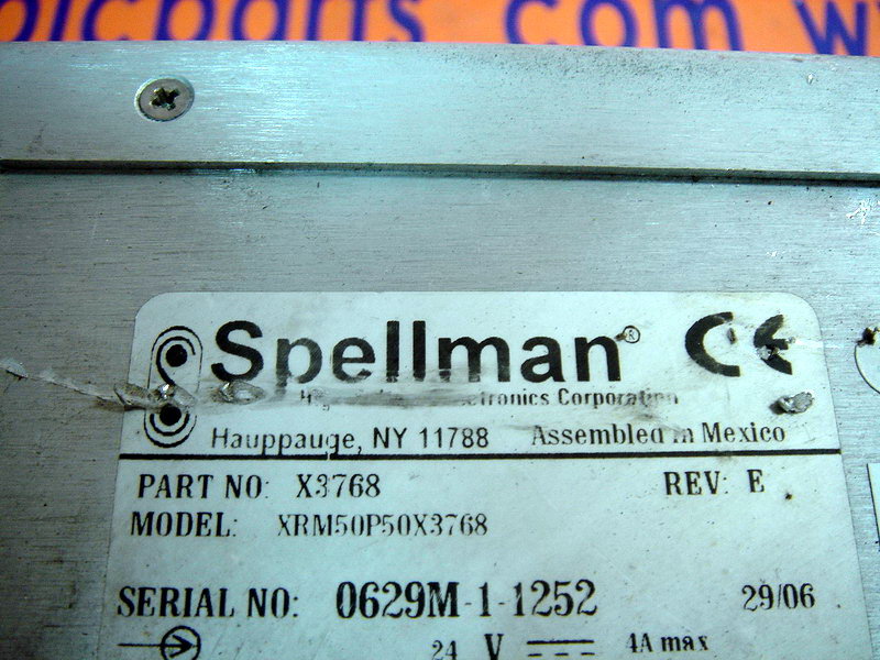 SPELLMAN POWER SUPPLY XRM50P50X3768 - PLC DCS SERVO Control MOTOR POWER SUPPLY IPC ROBOT